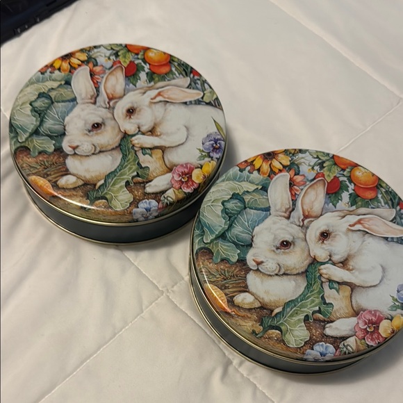 Accents | Decorative Rabbit Tin Set | Poshmark